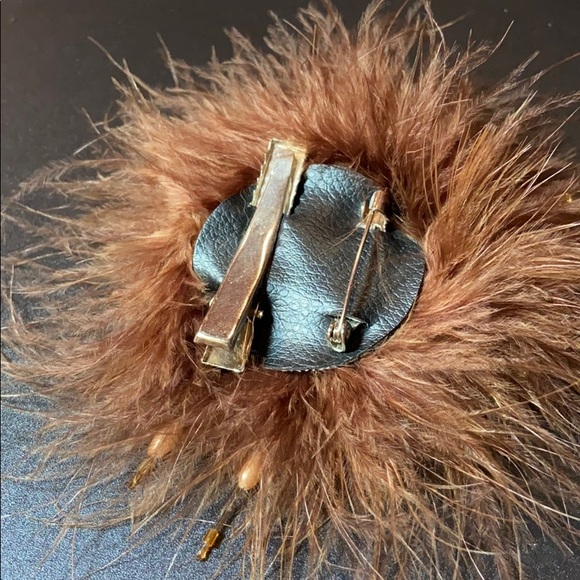 Vintage | Jewelry | Vintage Ostrich Feather Hair Clip Or Brooch Pin ...